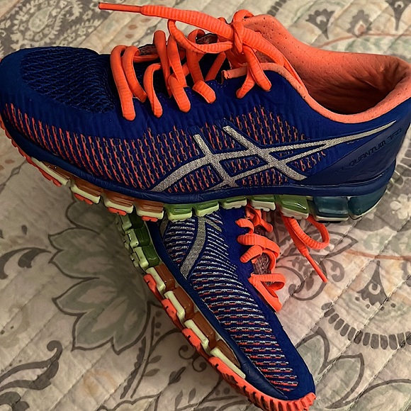 Asics | Shoes | Asics Gel Quantum 36 Womens Sneakers Blue Orange ...